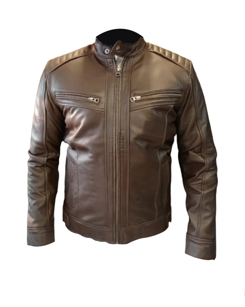Brown Motorcycle Leather Jacket | Brown Motorcycle Biker Jacket