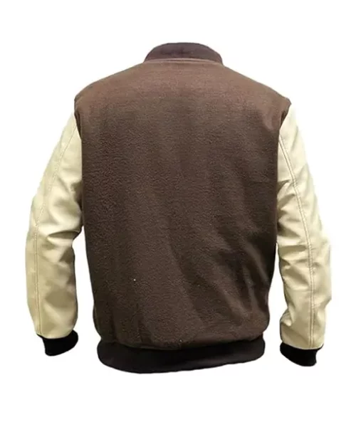Hotline Miami Logo letterman Brown Jacket | B Logo Versity Jacket