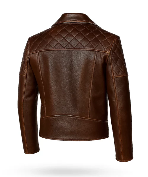 Tyler Painted Leather Moto Jacket Brown | Tyler Painted Jacket